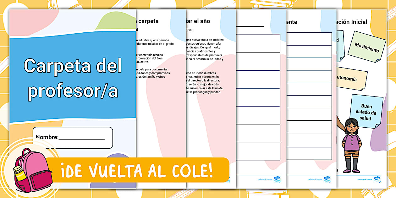 Carpeta pedagógica 2025 para docente de Inicial - Twinkl