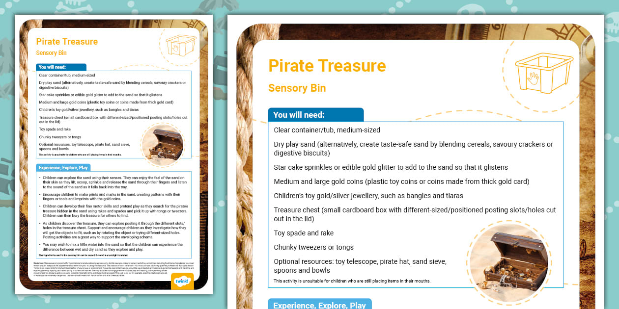 Pirate Treasure Sensory Bin | Sensory Play | Toddlers