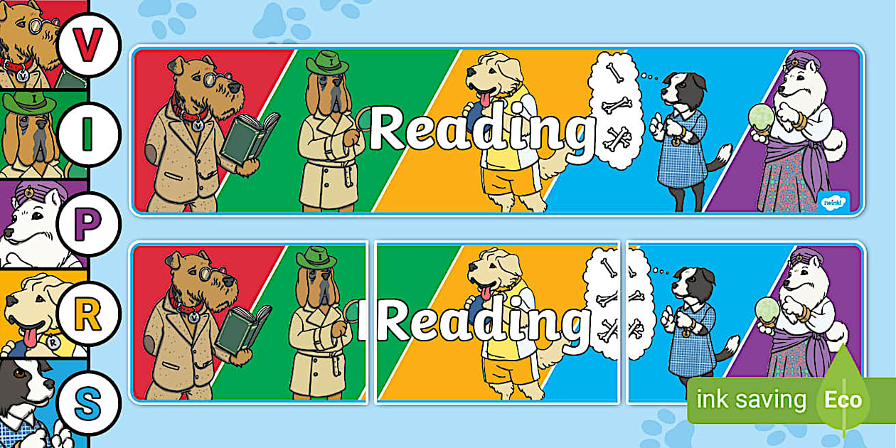 Reading Dogs Totally Pawsome Gang Display Banner - Twinkl
