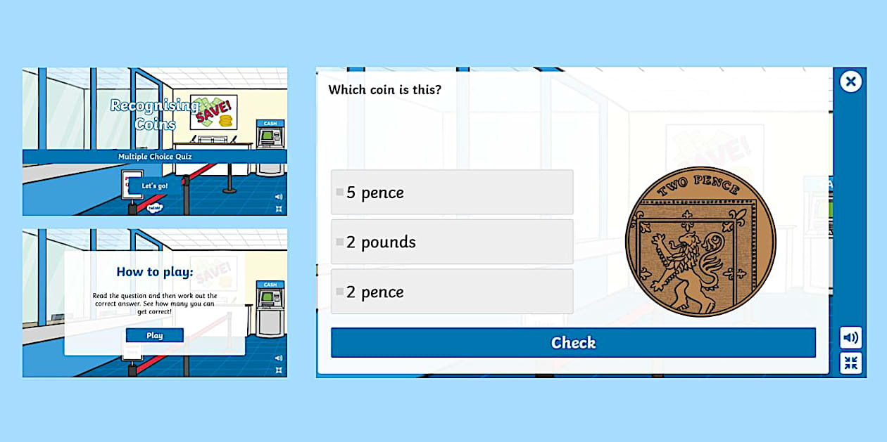 Recognising Coins Interactive Game (teacher made) - Twinkl