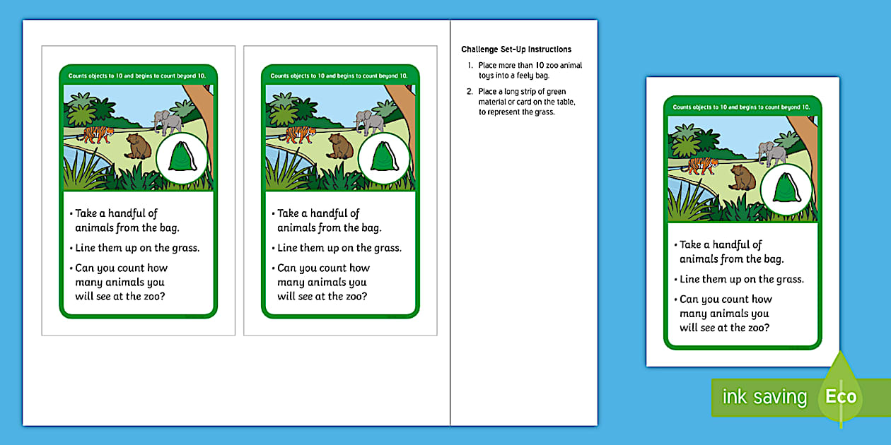 EYFS Maths Counting Challenge: Counting Animals at the Zoo IKEA Tolsby ...