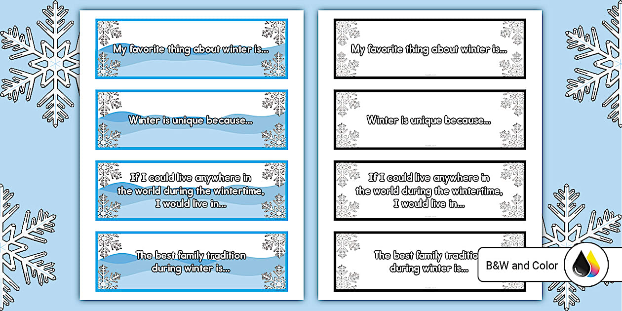 Winter Writing Prompts | K-2nd Grade | Twinkl (teacher made)