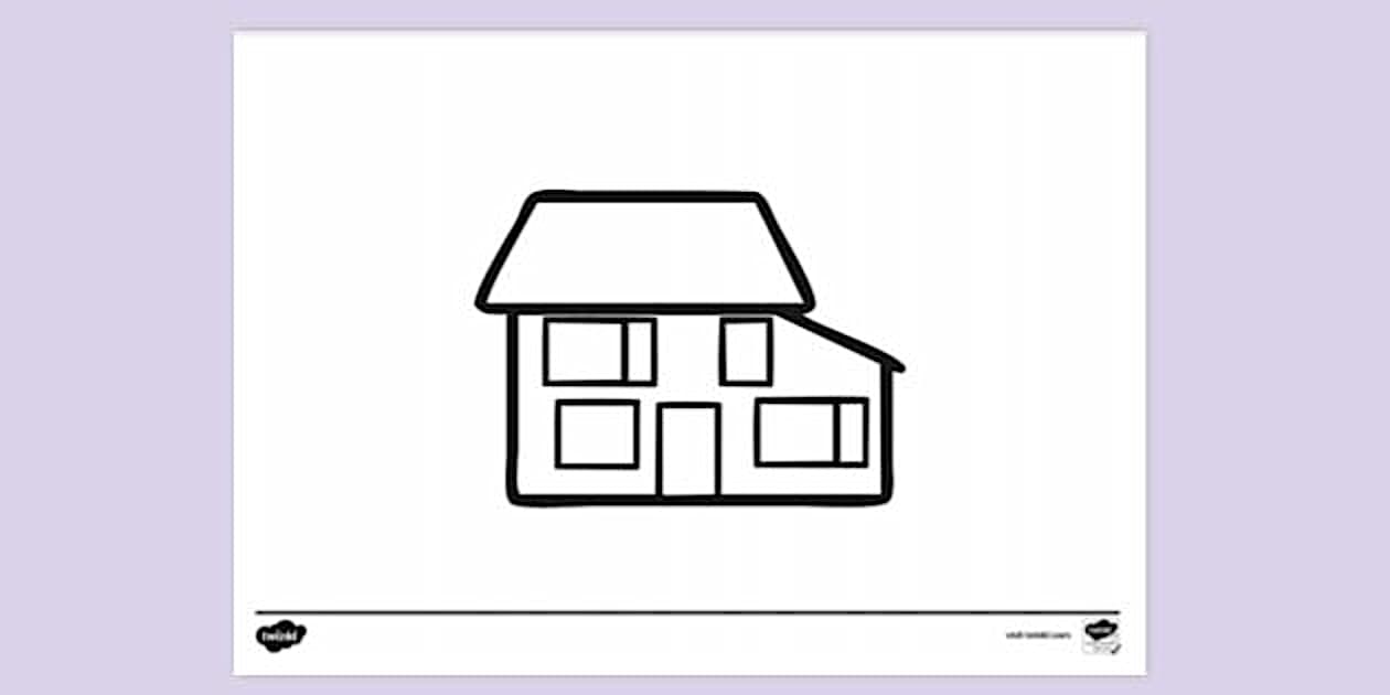 House Map Icon | KS1 Colouring Sheets | Twinkl Resources