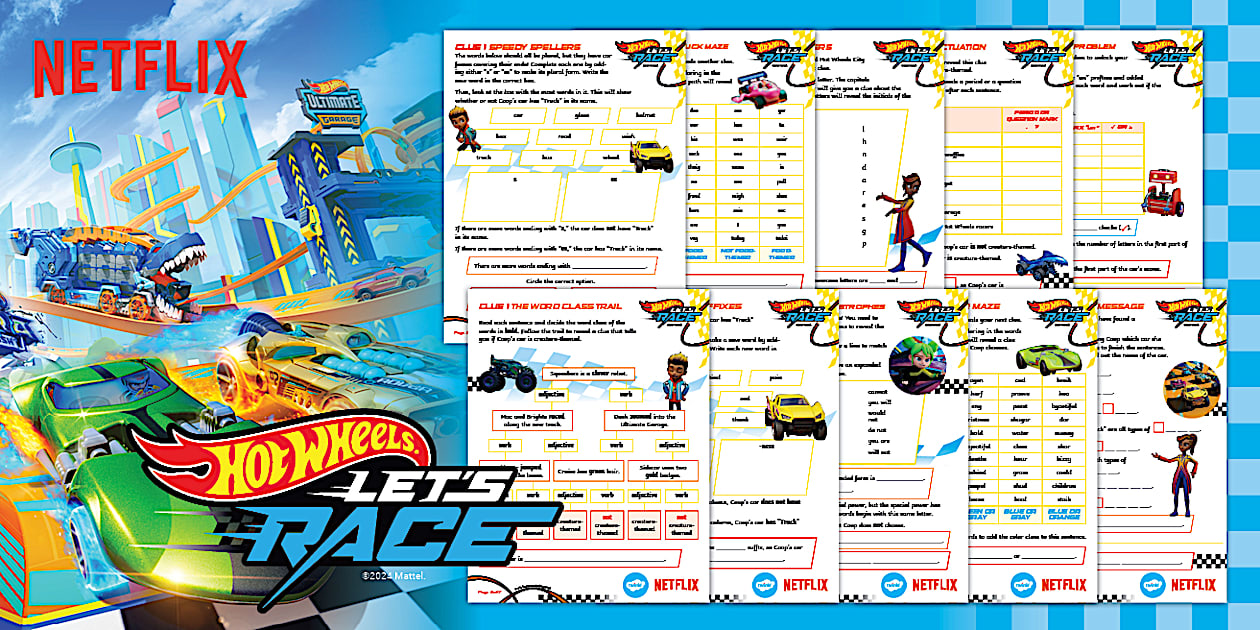 Hot Wheels: Differentiated Grammar Mystery for 1st-2nd Grade