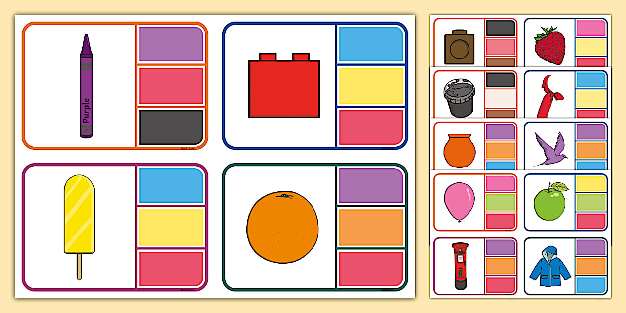 Colours Peg Matching Game - Twinkl