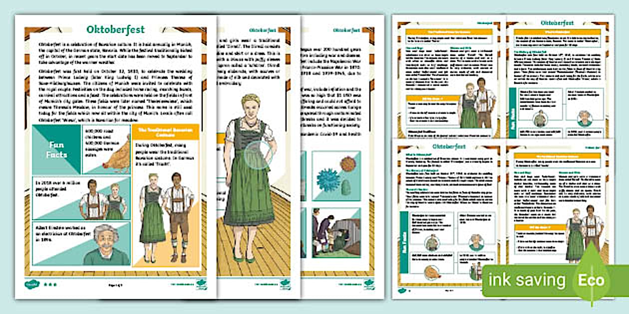 Oktoberfest Differentiated Reading Comprehension - Twinkl
