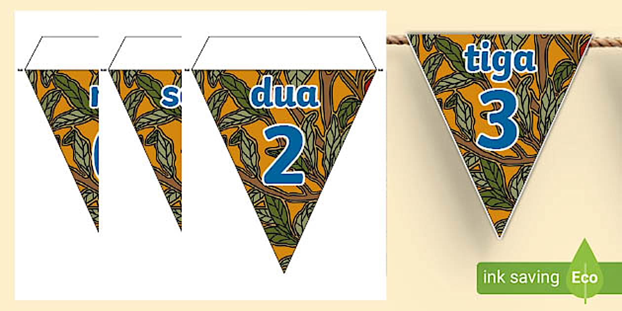 Numbers 0-20 Batik Bunting Indonesian (l'enseignant a fait)