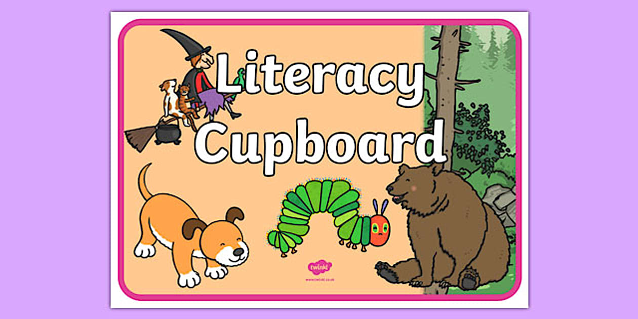 👉 Literacy Cupboard A4 Display Poster - Twinkl