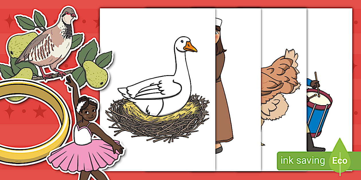 Twelve Days of Christmas Display Images - Primary Activities