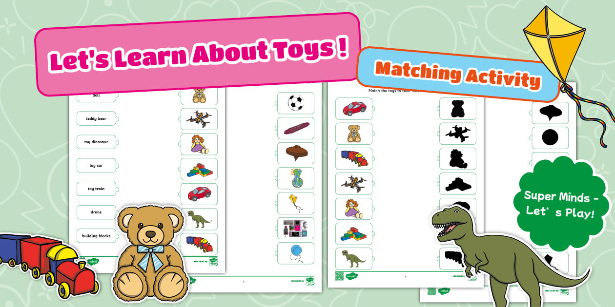 Let's Learn About Toys Matching Activity