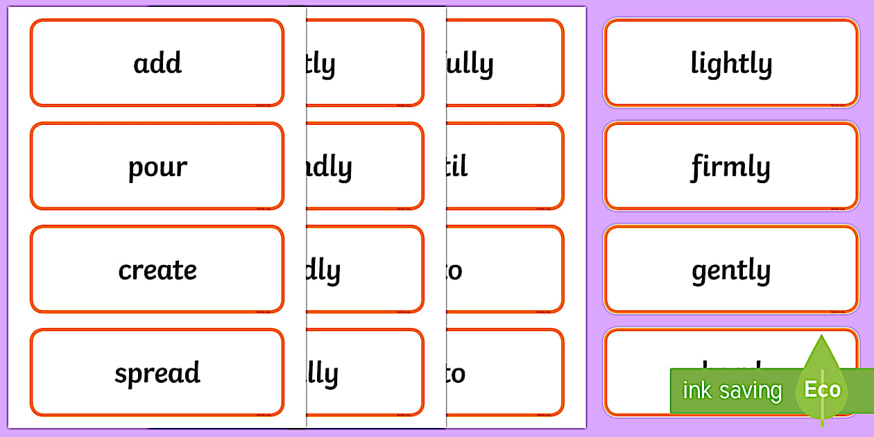 QLD Stage 1 Procedure Language Word Cards (professor feito)