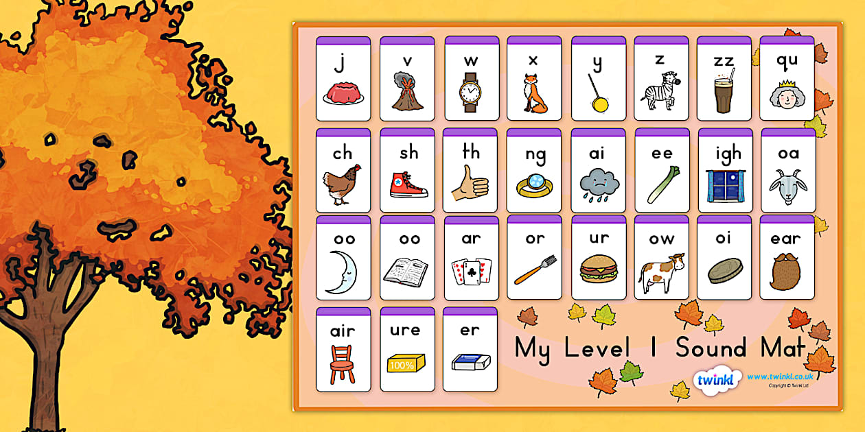 NSW Autumn Level 1 Sound Mat (teacher made) - Twinkl