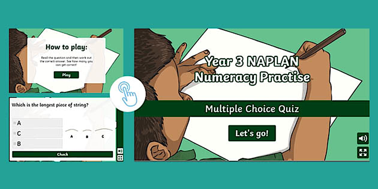 Year 3 NAPLAN Numeracy Practise Multiple Choice Quiz 4