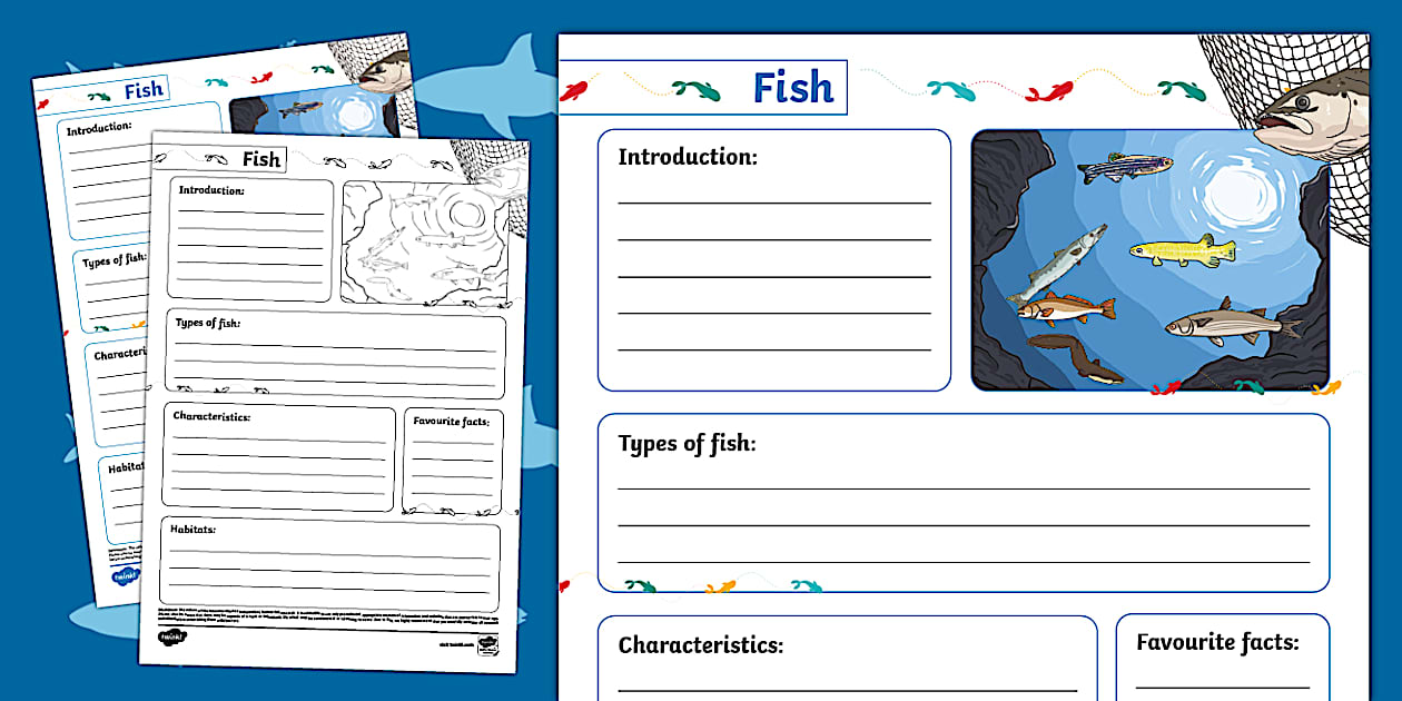 Fish Non-Chronological Report Template (teacher made)