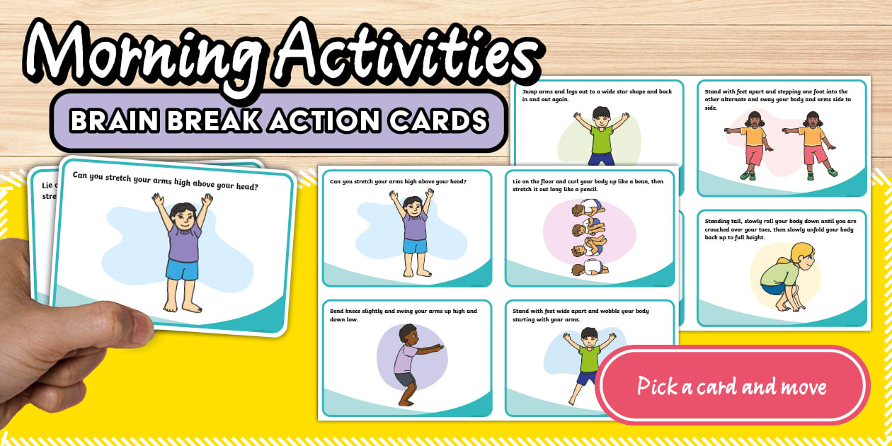 Morning Activities Brain Break Action Cards