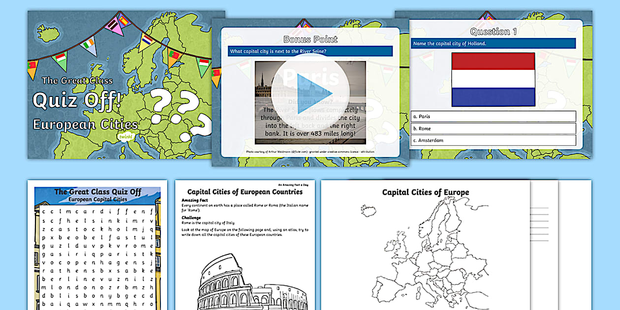 The Great Class Quiz Off - European Capital Cities Resource Pack