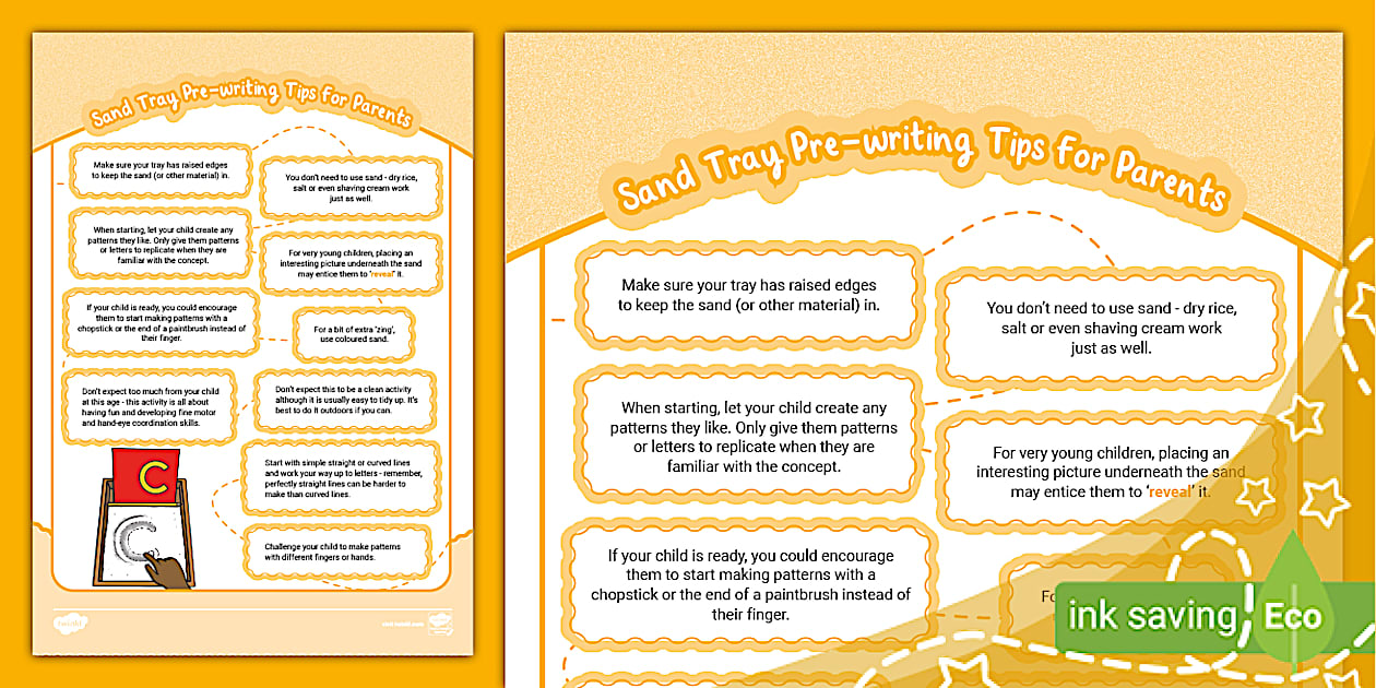 Sand Tray Pre-writing Tips For Parents - Twinkl