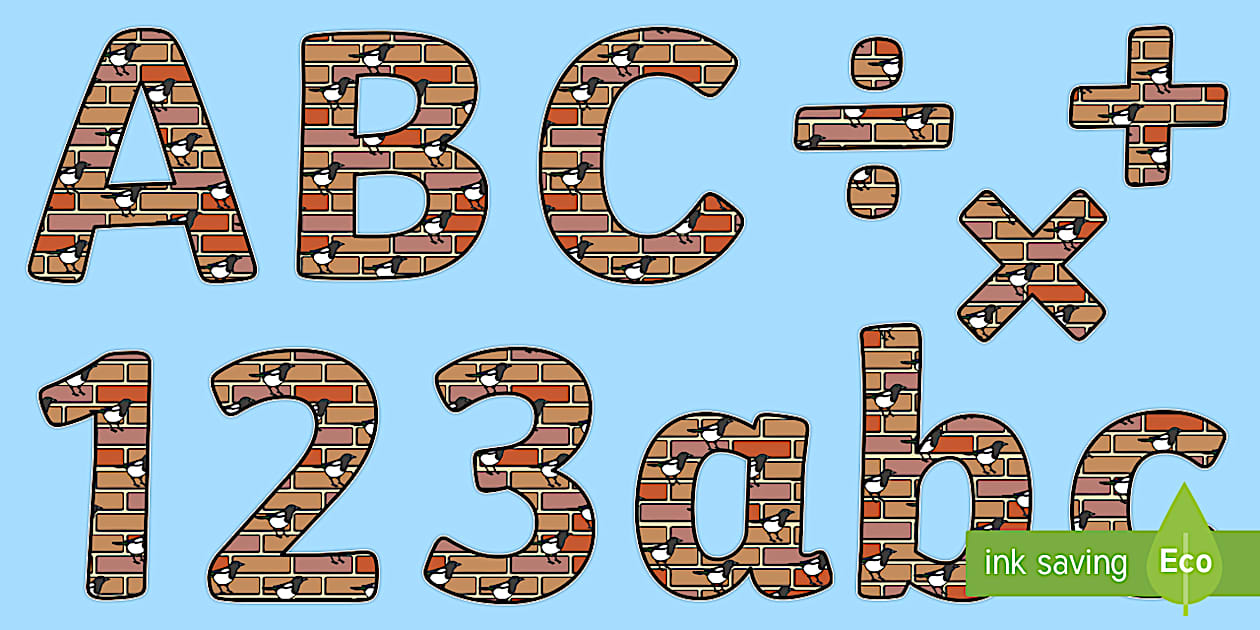 Editable Magpie Wall Display Lettering - Twinkl