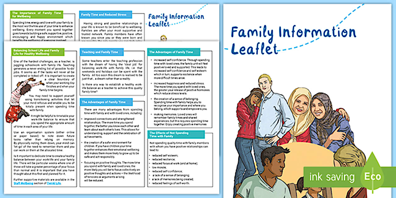 Family Staff Information Leaflet - Twinkl - Staff Wellbeing