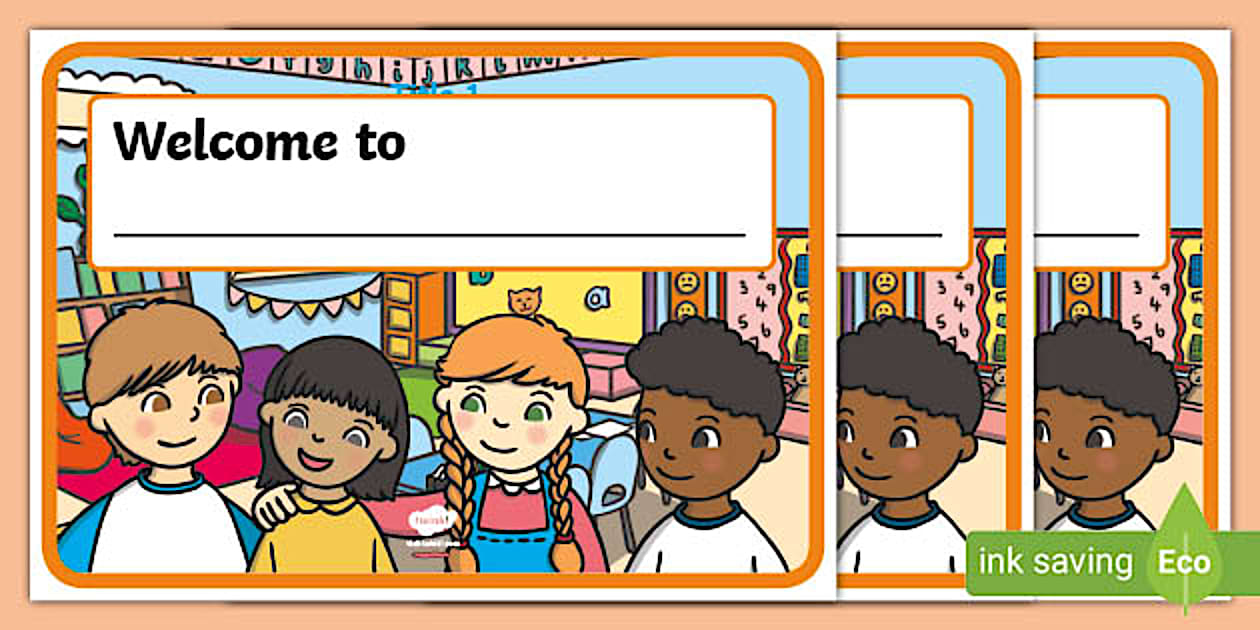 Editable Welcome Door Signs Early Level (teacher made)