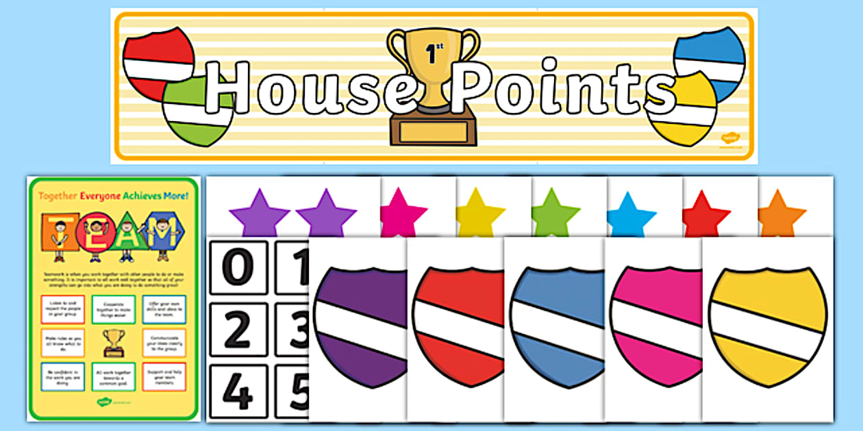 👉 House Points Display Pack (teacher made) - Twinkl