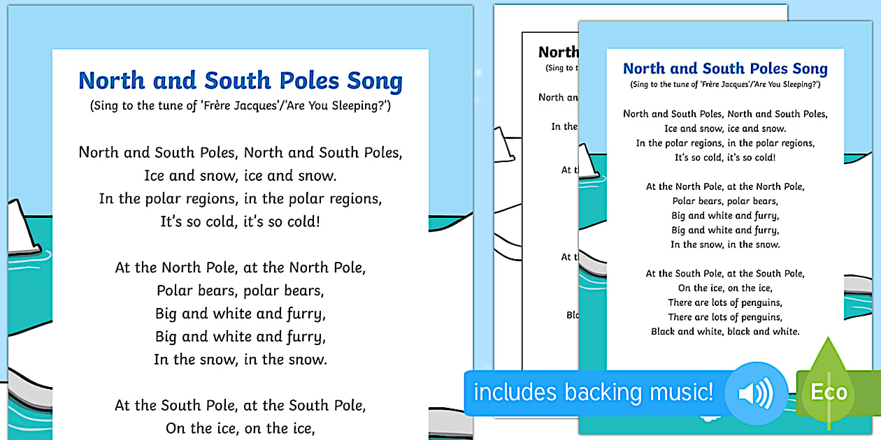 North and South Poles Song (teacher made) - Twinkl