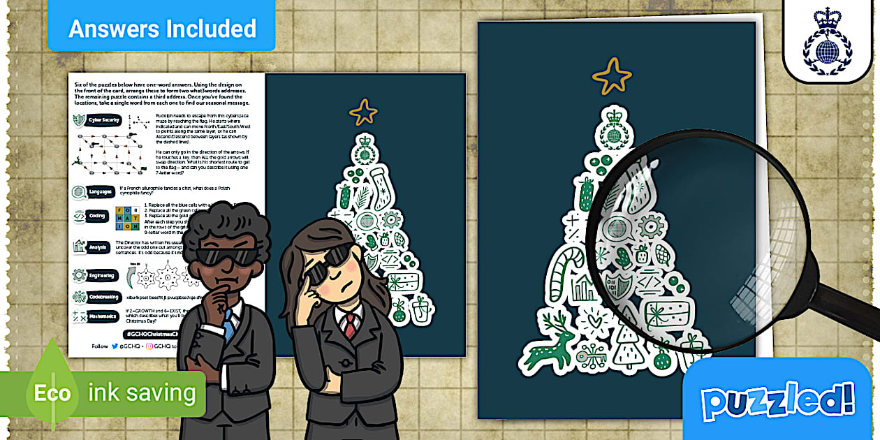 GCHQ Christmas Card Challenge - School Support Pack - Twinkl