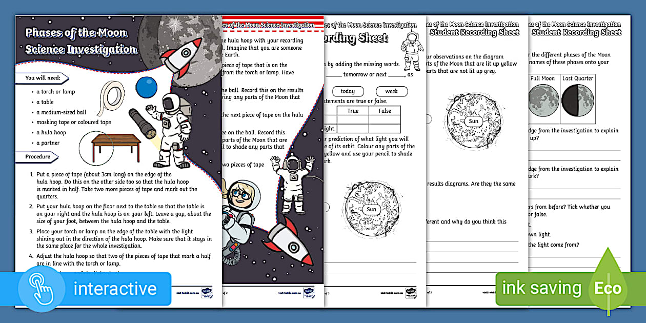 Phases Of The Moon Experiment Pack - F-2 - Science - Twinkl
