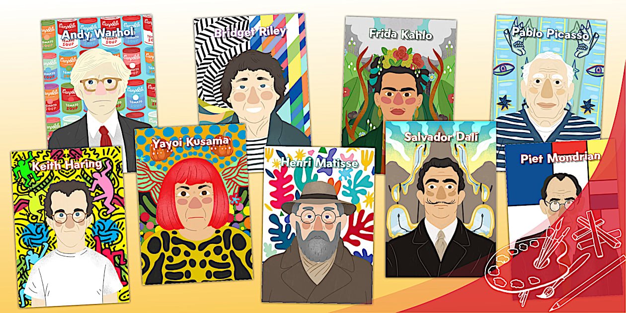 World Art Day Famous Artists Portraits Posters Pack - Twinkl