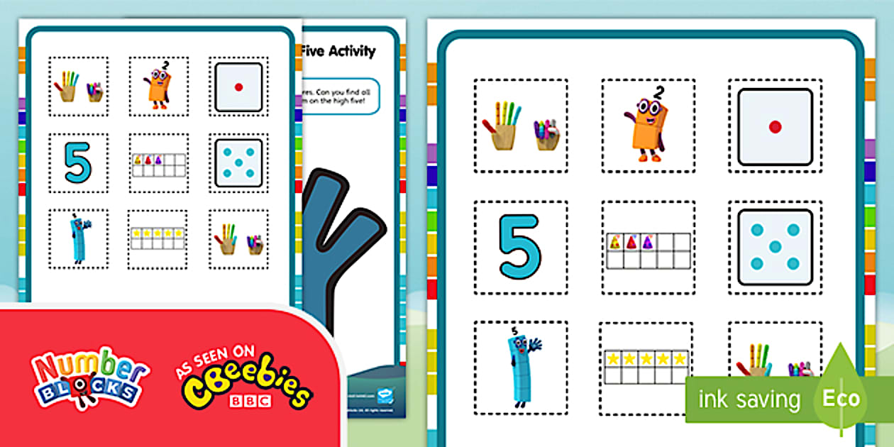 👉 Numberblocks: High Five Activity (teacher made)