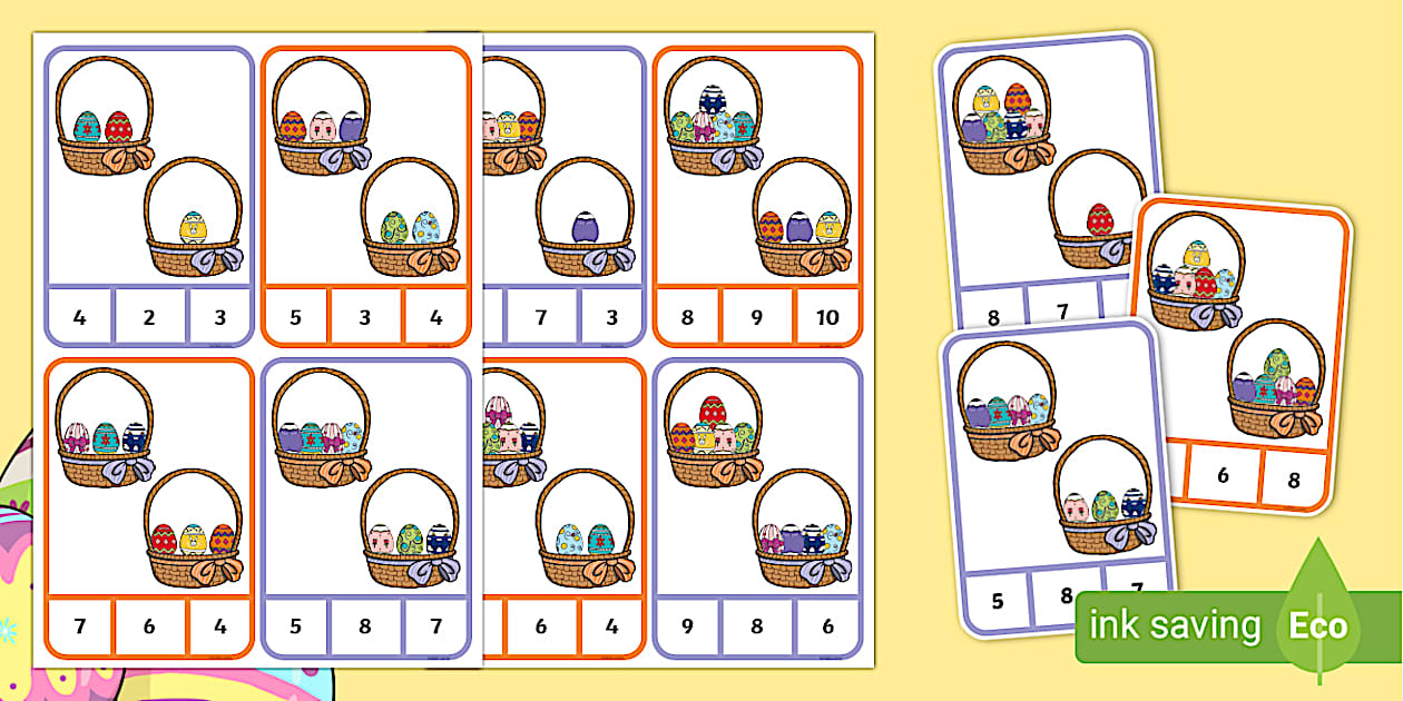 👉 Easter-Themed Combining Groups Peg Cards (teacher made)