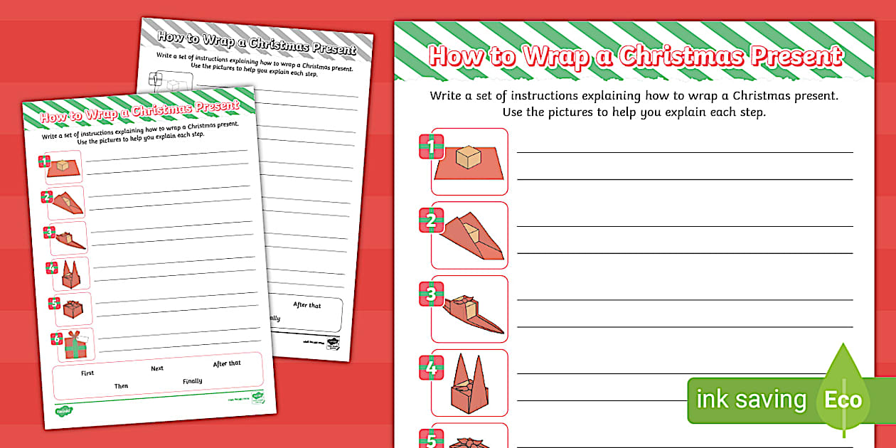 How to Wrap a Christmas Present Writing Activity - Twinkl