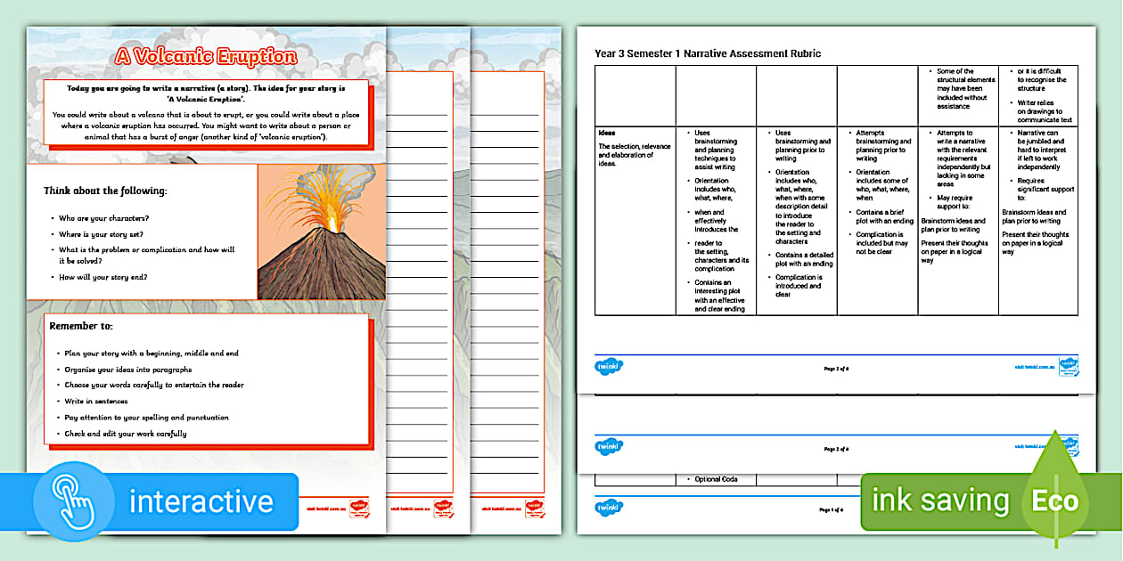 Year 3 Semester 1 Writing Assessment (teacher made) - Twinkl