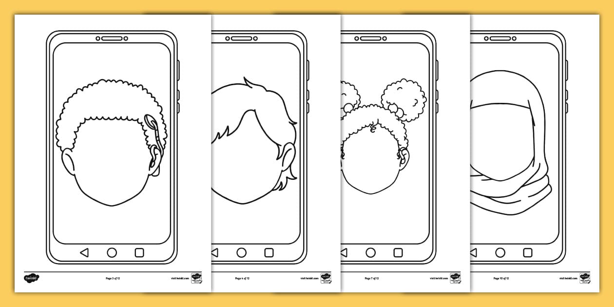 Blank Faces Selfie Worksheet / Worksheet Pack, worksheet