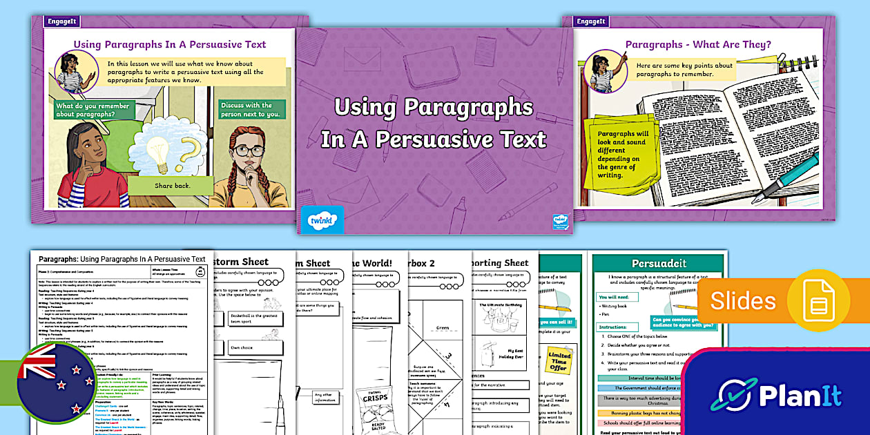 Phase 2 Paragraphs: Using Paragraphs In A Persuasive Text