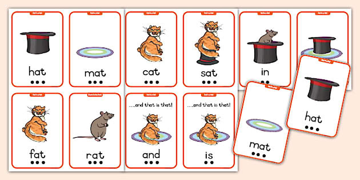 FP Phonics - -at Decodable Readers - Flashcards CAPS Aligned
