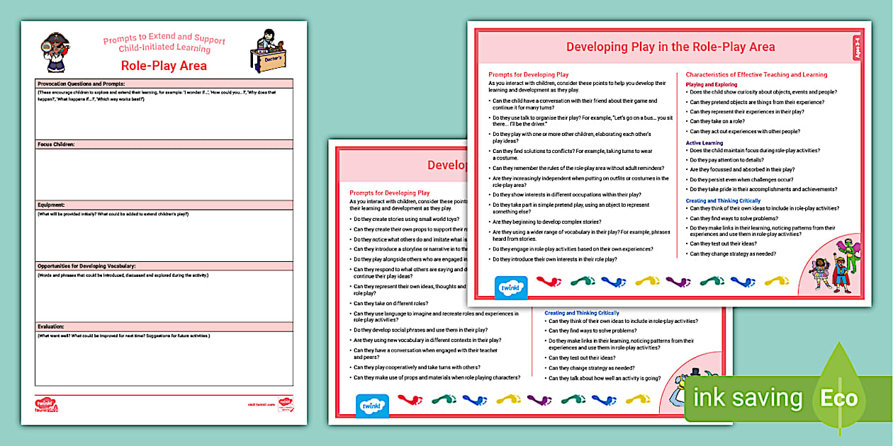 EYFS Role-Play Area Developing Child-Initiated Learning Resource Pack
