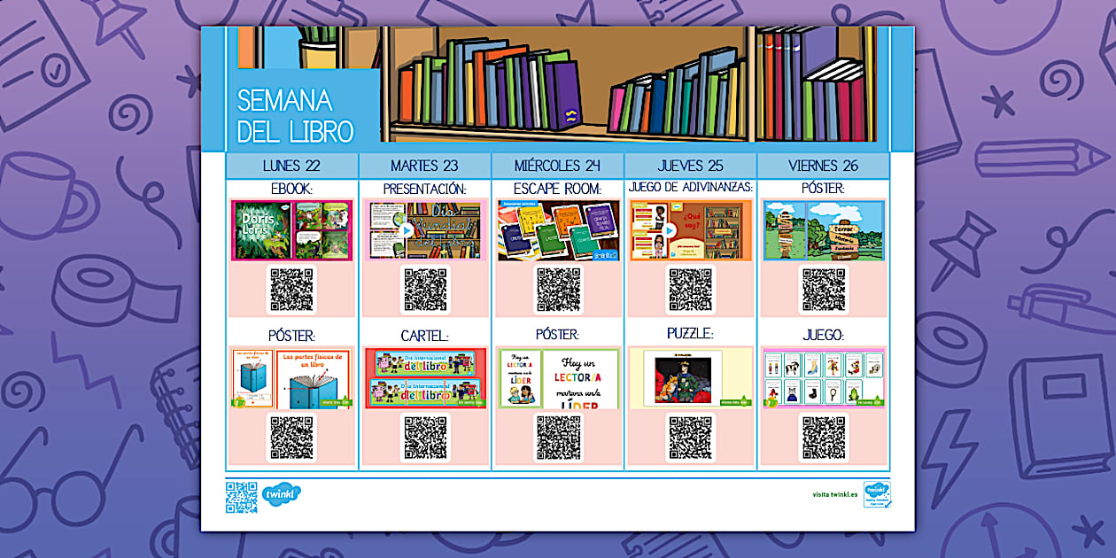 Programación semanal: Semana del libro - Educación Infantil