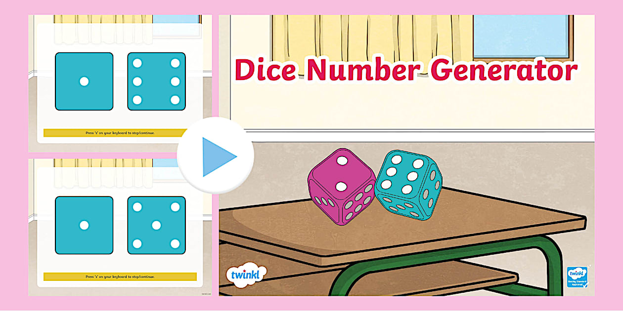 Rolling 2 Dice Number Generator PowerPoint (teacher made)