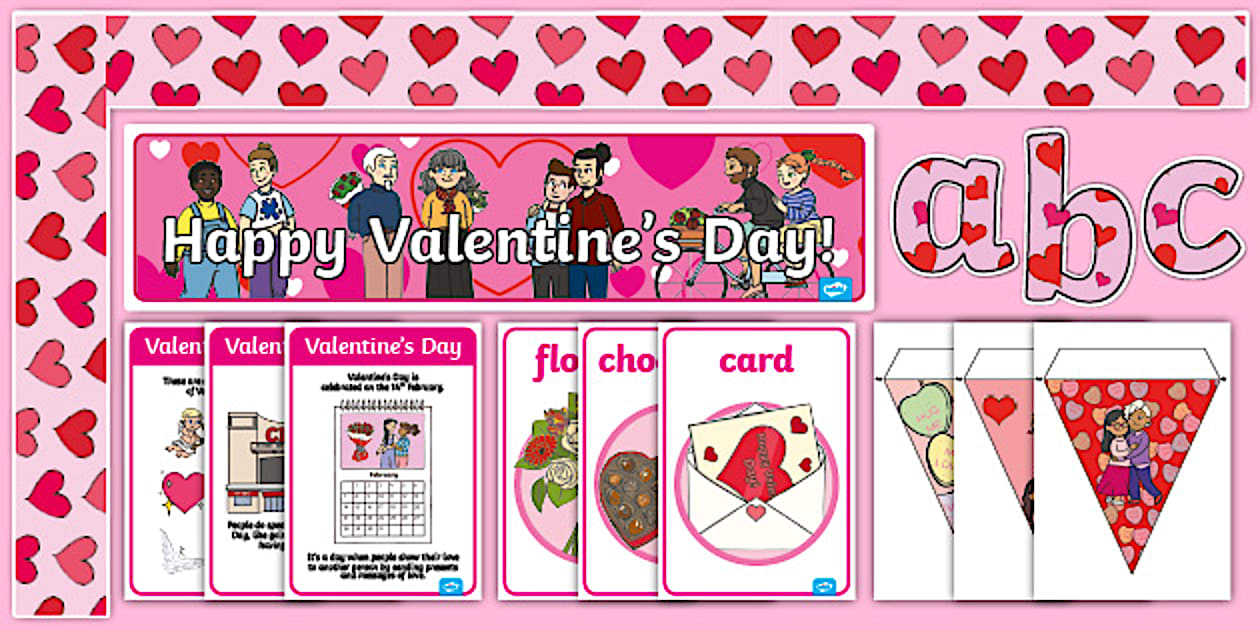 Valentine's Day Display Pack - Valentine's Day Display Board