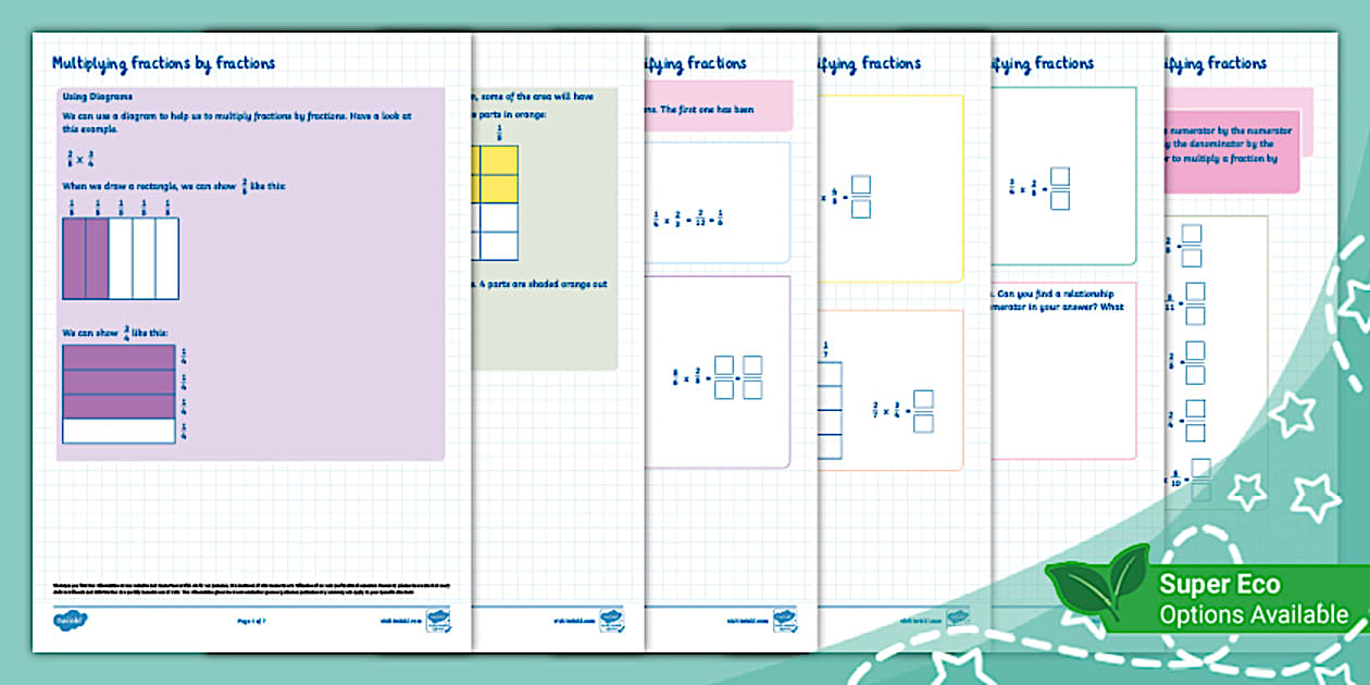 Multiplying Fractions by Fractions (Ages 10 - 11) - Twinkl