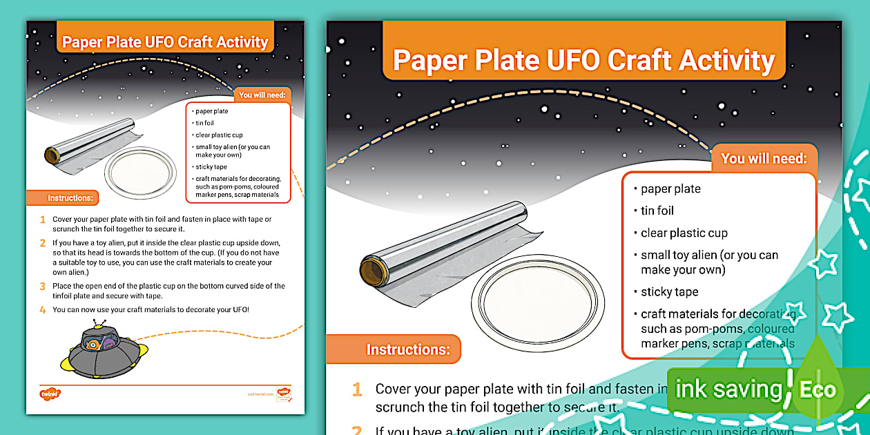 Paper Plate UFO Craft For Kids | World UFO Day - Twinkl