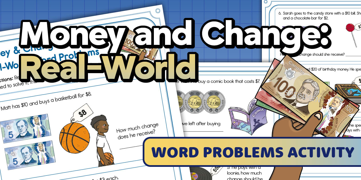 Money and Change: Real-World Word Problems Activity