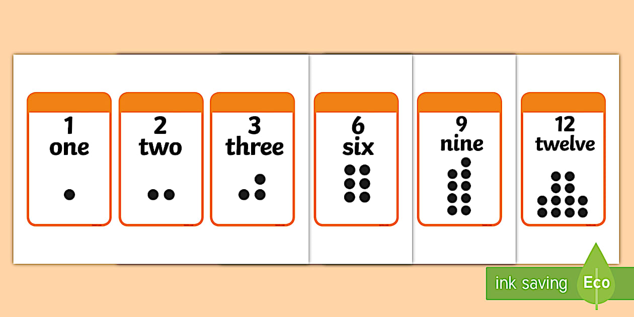 Digits to 20 with Spots and Words Flashcards (teacher made)