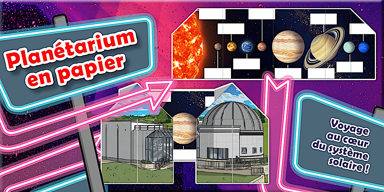 Sculpture en papier : Pliage de maison - Au planétarium