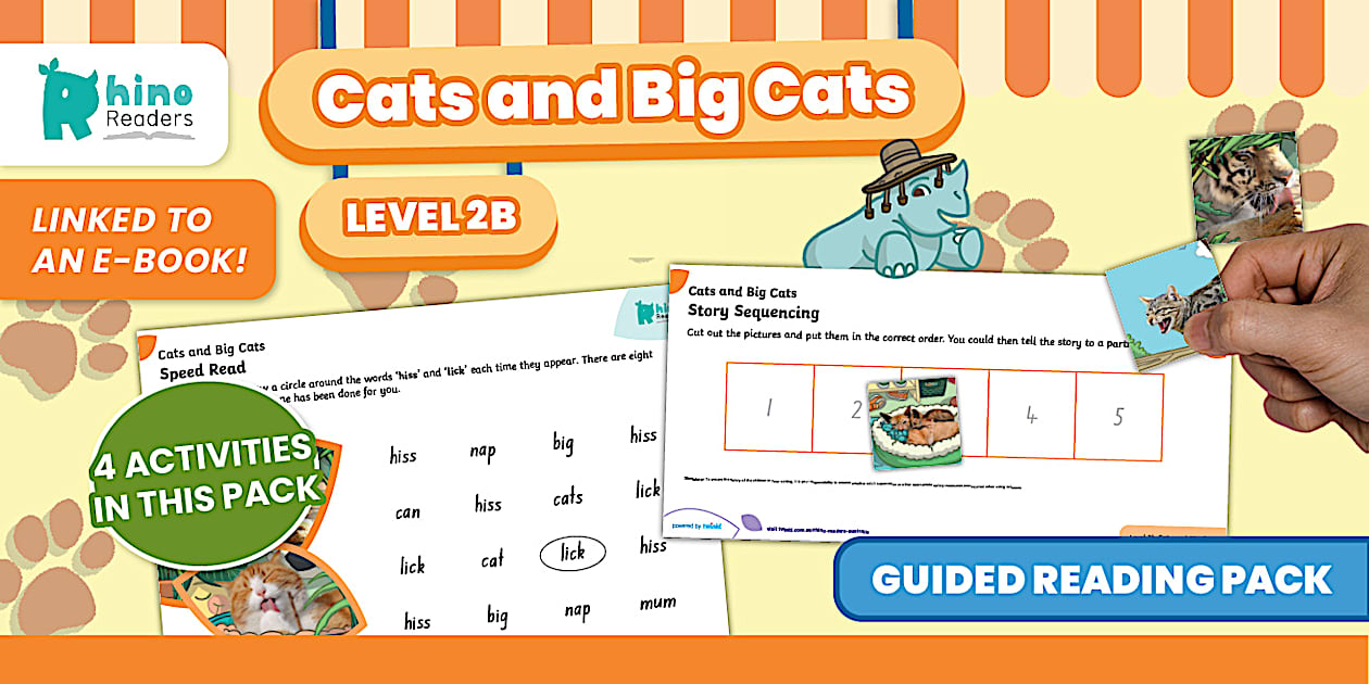 Level 2b Cats and Big Cats Guided Reading Pack