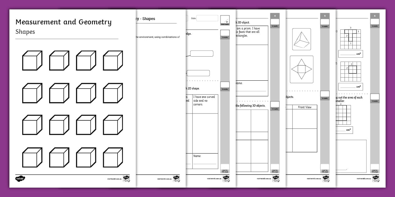Year 4 Measurement and Geometry Shapes Assessment - Twinkl