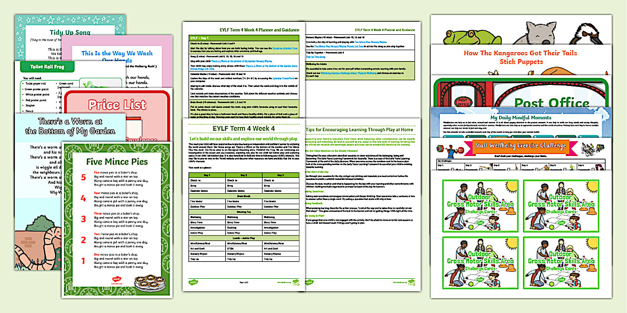 EYLF Term 4 Week 4 Remote Home Learning Pack (teacher made)