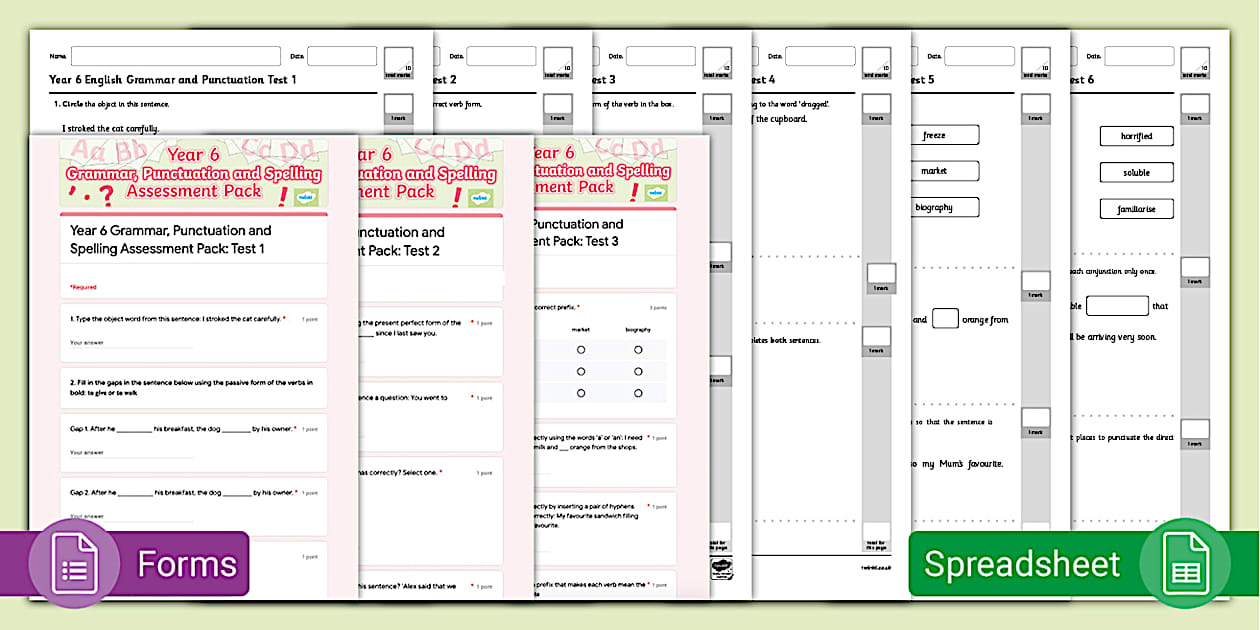 SPaG test for Year 6 - English - KS2 (teacher made) - Twinkl