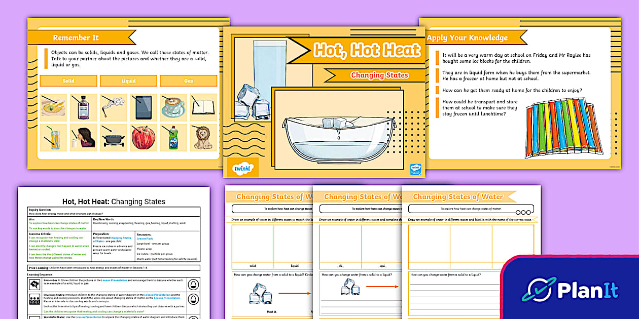 Yr 3 Science Hot, Hot Heat Lesson 5 Changing States - Twinkl